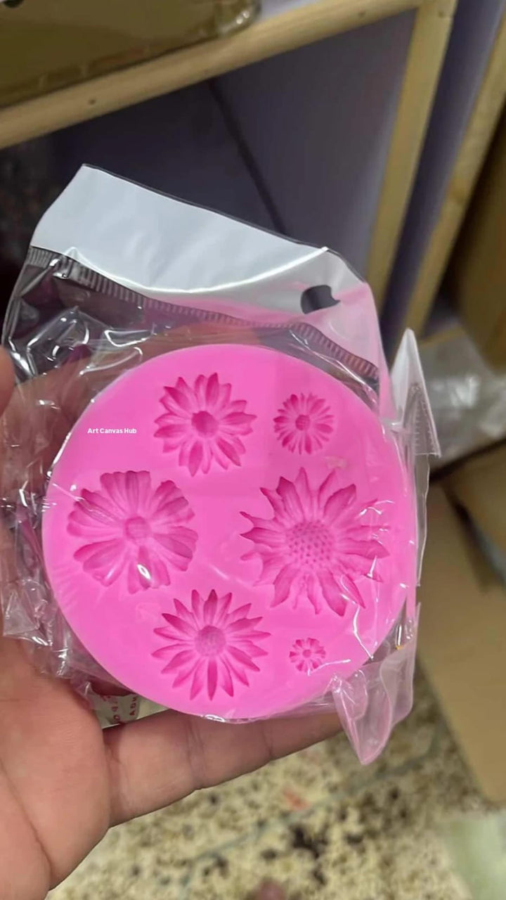 6-in-1 Small Flower Candle Mold | Silicone Mold for DIY Candles & Craf ...